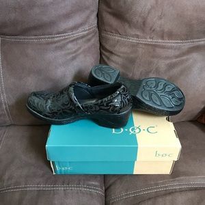 b.o.c. | Shoes | Boc Black Tooled Leather Clogs | Poshmark